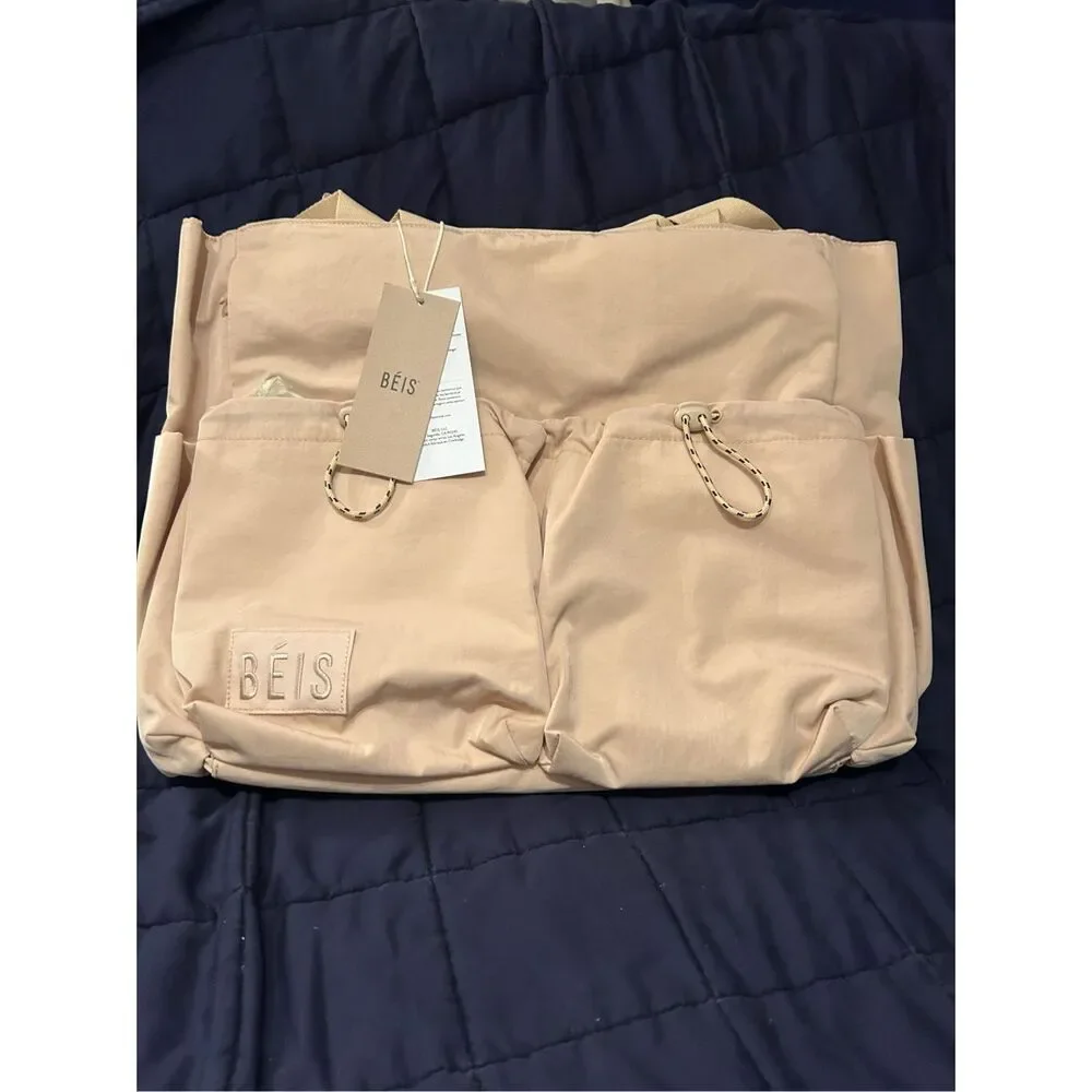 BEIS | Bags | Nwt Beis Sports Carryall Tote Duffle In Beige | Poshmark